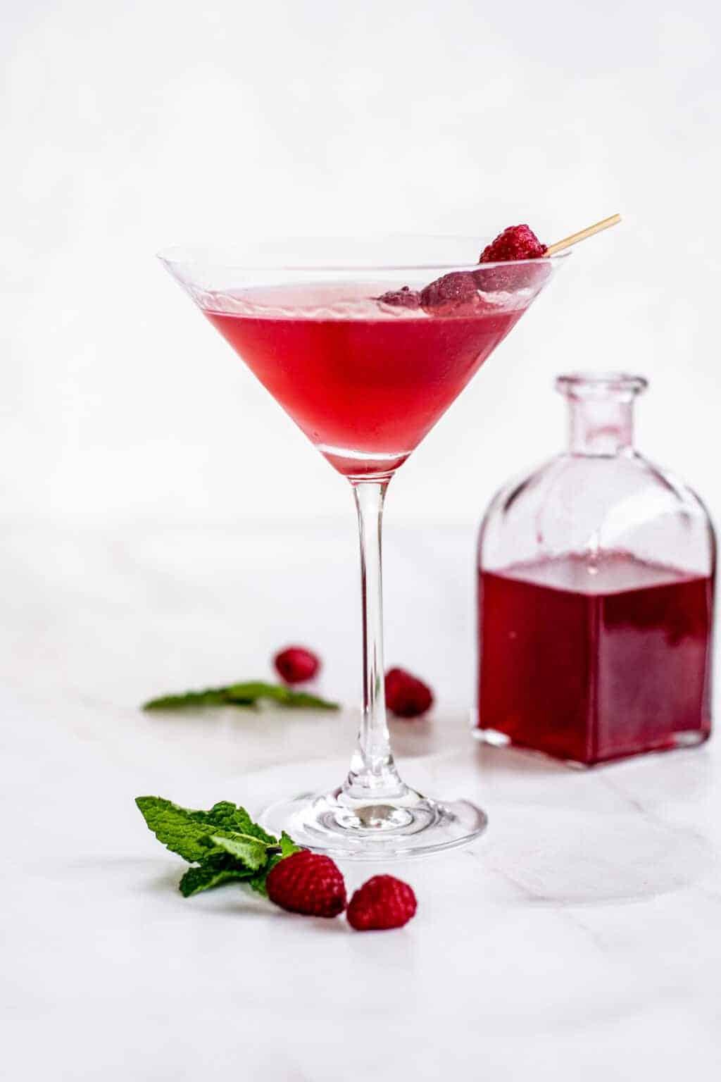 Raspberry Mint Martini - Mint and Twist